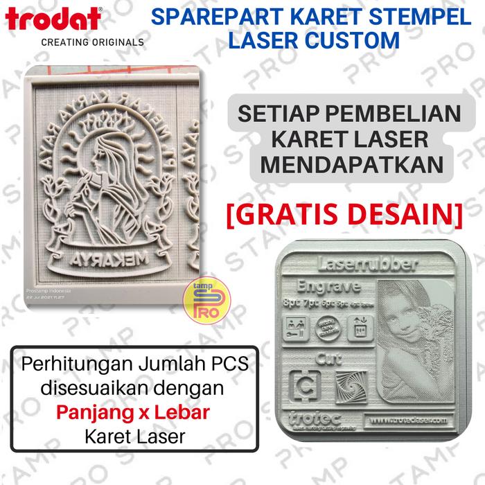 Jual Sparepart Karet Stempel Laser / Karet Saja [GRATIS DESAIN] - Kab ...