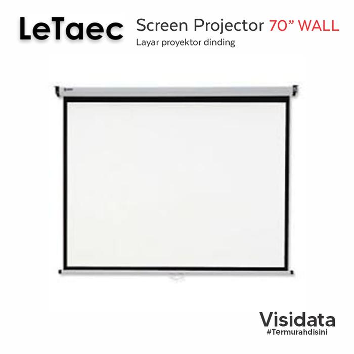 Jual LeTaec Screen Projector Wall 70" ,84" , 96" - Layar Proyektor Dinding - 70 Inch - Kota ...