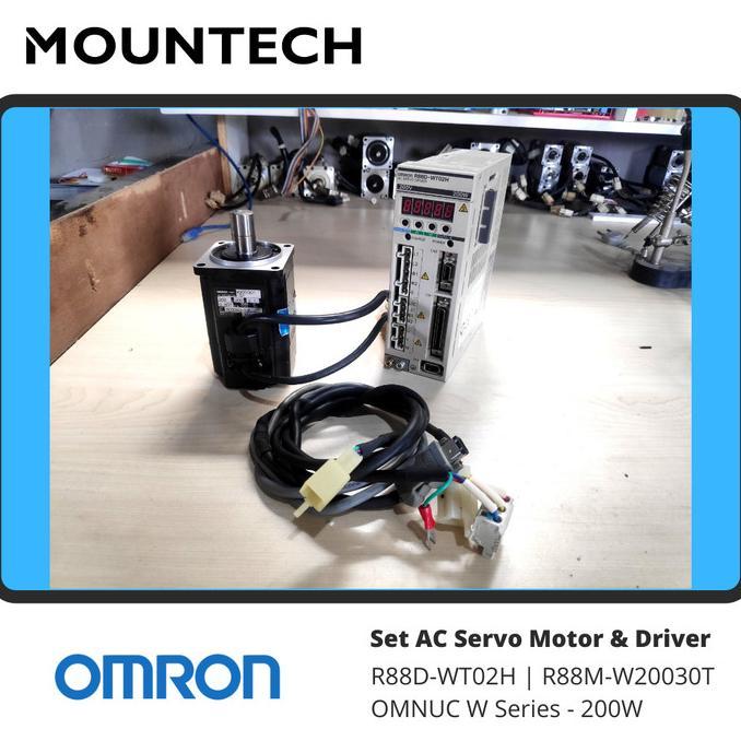 Jual Ready Set Omron Ac Servo Driver & Motor 200W Omnuc W Series ...