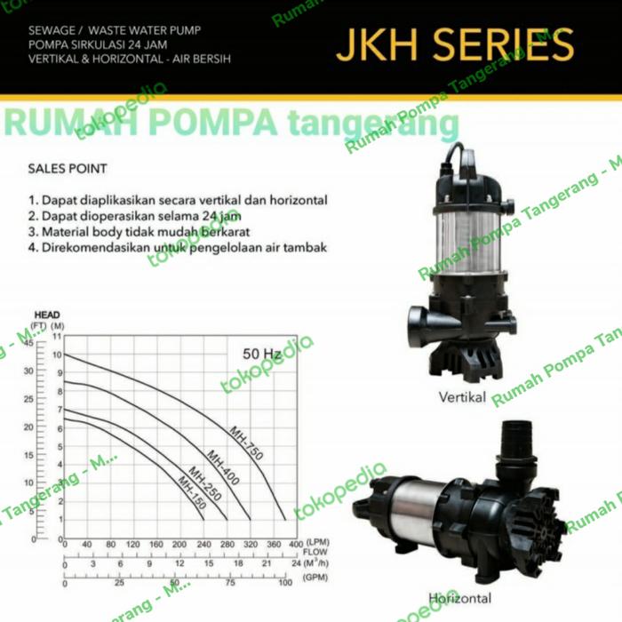 Jual POMPA SIRKULASI / POMPA CELUP BOSSCO MH-150 JKH SEWAGE PUMP OUT ...