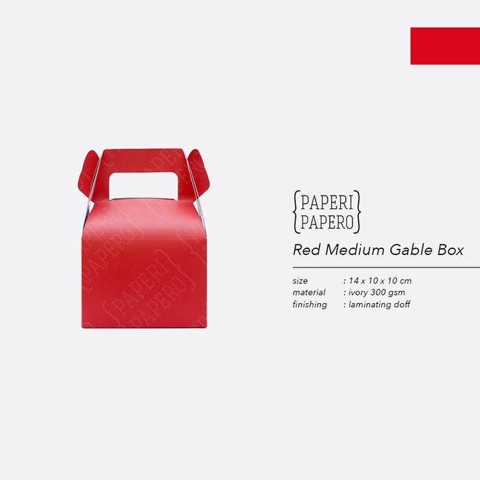 Jual Medium Red Gable Box - Boks Kotak Hampers Souvenir Merah - Jakarta ...