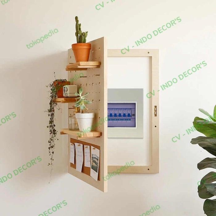 Jual Box Panel Listrik Outdoor Kotak Penutup Listrik Dinding MCB Kayu ...