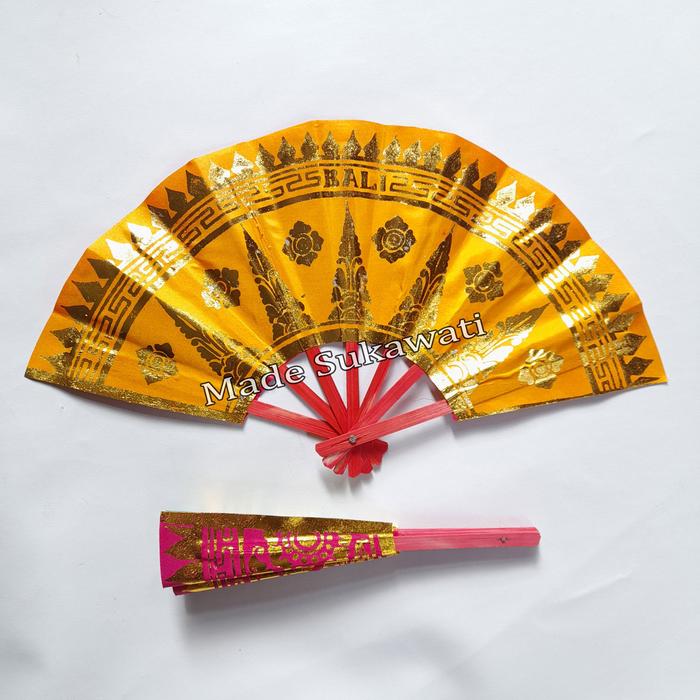 Jual Kipas prada tari adat khas bali - pink kuning, isi rumbai - Kab ...