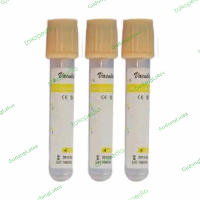 Jual tabung darah kuning vacuum tube gel clot activator - 5ml - Kab ...