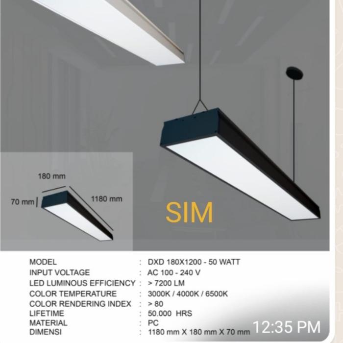 Jual Lampu led TL gantung lampu ktr lampu meja makan 50w lampu linear ...