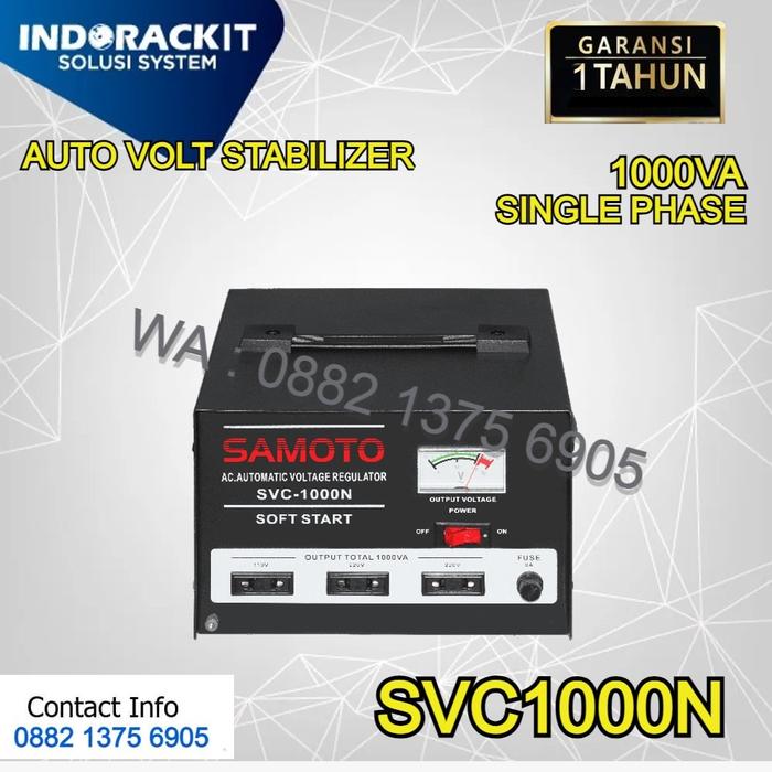 Jual SAMOTO Digital Stabilizer Listrik Single Phase 1000VA Stabiliser ...