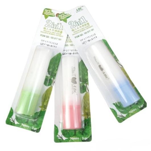 Jual MENTHOL ABC STICK 2 IN 1 INHALER DAN OBAT GOSOK 3 GR - Jakarta ...