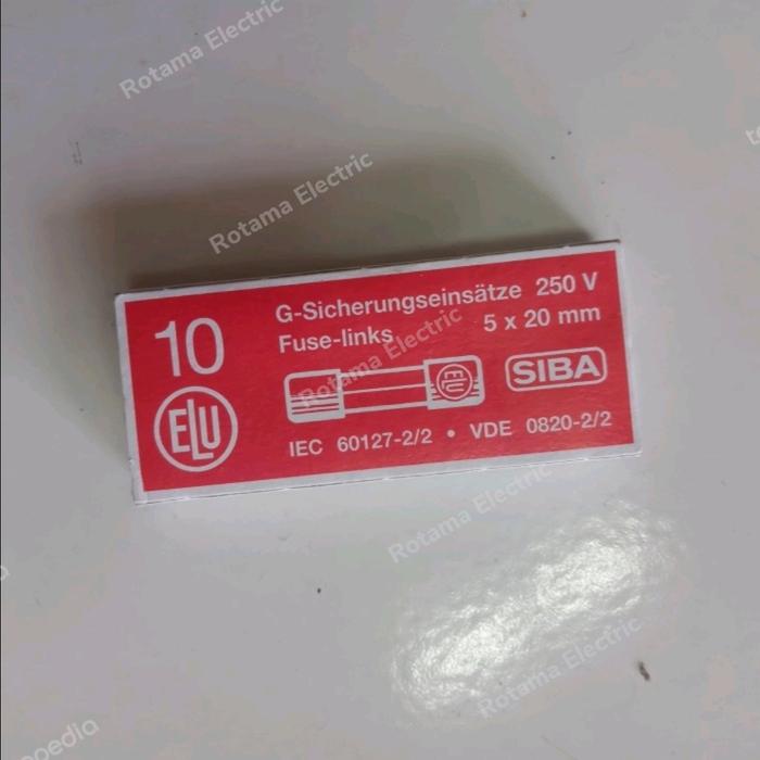 Jual Fuse Kaca 5x20 500mA 0,5A 250V F500MAL250V Fast Acting Siba ...