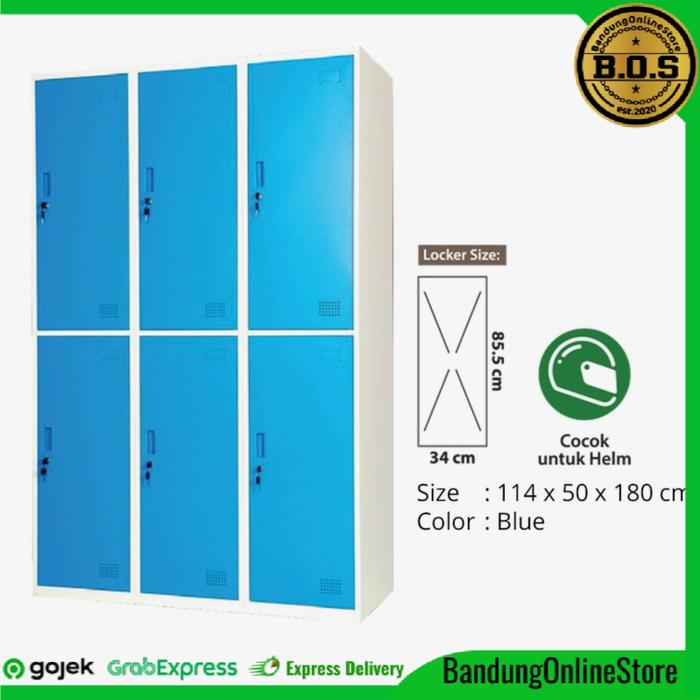 Jual Lemari Loker Besi 6 Pintu Krisbow Locker Cabinet Karyawan Coloumn ...