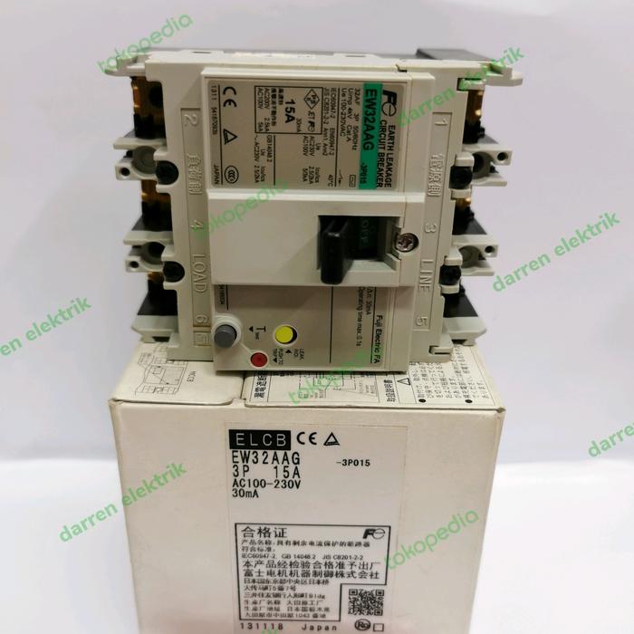Jual fuji ELCB EW32AAG 3p 15A 30mA - Jakarta Barat - darren elektrik | Tokopedia