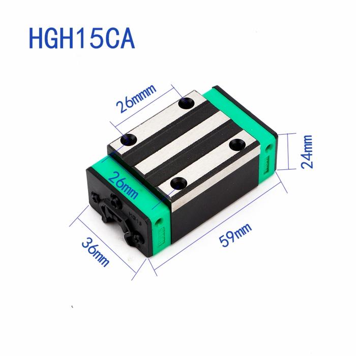 直動CNCボールねじ 2個のHGR15リニアガイド + 4個のHGH15CAブロックキャリッジ+ボールねじSFU1605、エンド加工（1 ...