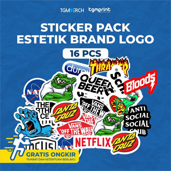 Jual Stiker Pack aestetic Logo Brand | Murah - Kota Bekasi - TGM MERCH ...