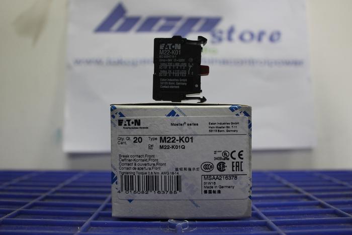 Jual Auxiliarry Contact Block 1NC-216378-M22-K01-EATON - Kab. Bekasi ...