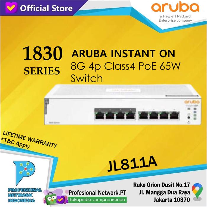 Promo JL811A Aruba Instant On 1830 8G 4p PoE 65W Switch Cicil 0% 3x ...