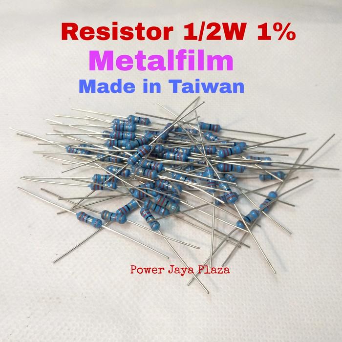 Jual Resistor R 8K2 ohm 8.2K ohm 1/2 W 1% made in Taiwan metalfilm 0.5W ...