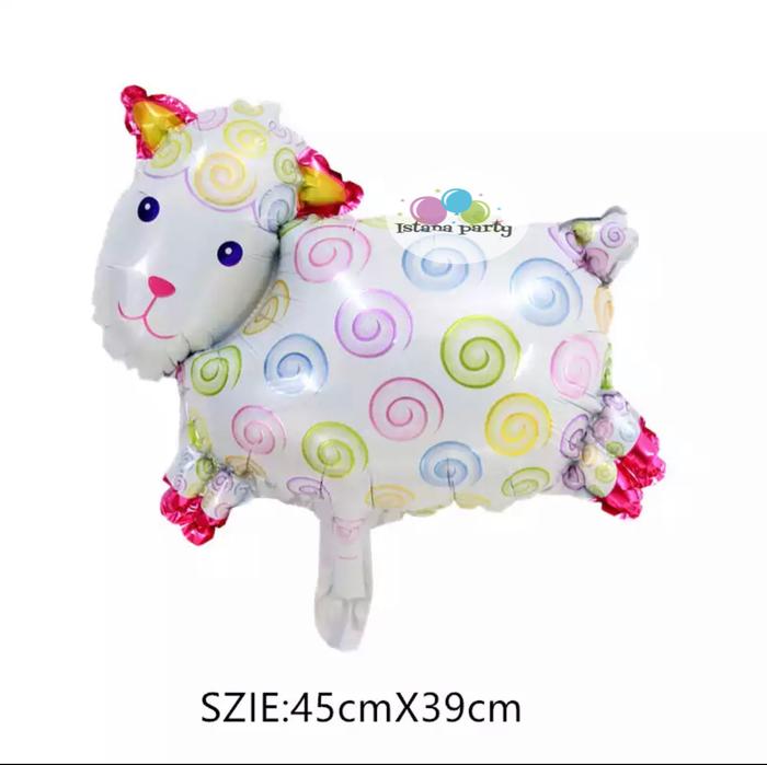 Jual balon foil domba / animal sheep / balon binatang domba mini ...