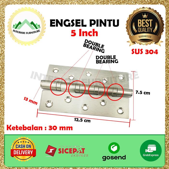 Jual engsel pintu 5 inch 4 inch 3 inch engsel khusus pintu rumah besar ...