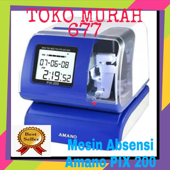 Jual Amano PIX-200/Time Stamp/Mesin Absen Karyawan/Absensi Kartu/Check ...