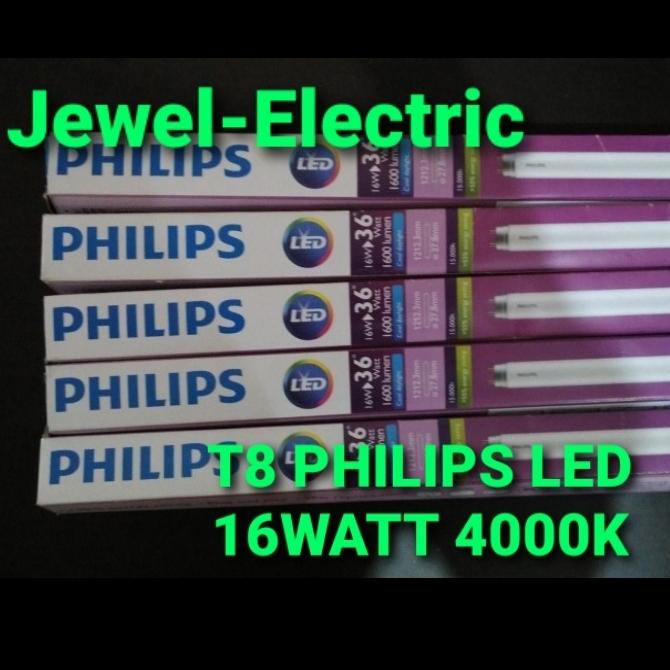 Jual Lampu TL Tube T8 Philips LED 16w 16watt TL Neon Led 4000K/Cool ...