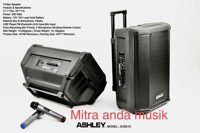 Jual Speaker aktif portable wireless12" meething ashley JOSS12 usb ...