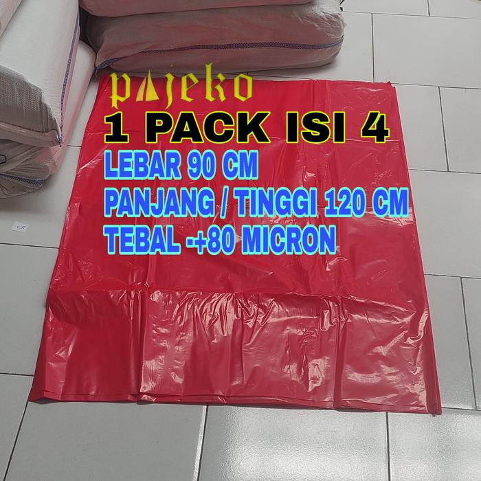 Jual Kantong Plastik Sampah Trash Bag Red Merah 90 x 120 tebal 80 ...