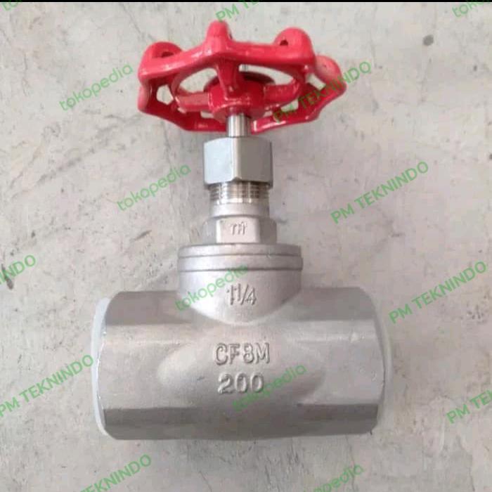 Jual Globe Valve CF8M / Globe Valve Stainless SS 316 Drat 1/2" ( inch ) - Jakarta Barat - PM ...