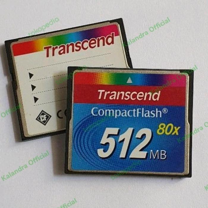 Jual Transcend Compact Flash CF Card 512MB 80x Memory Industrial Kamera ...
