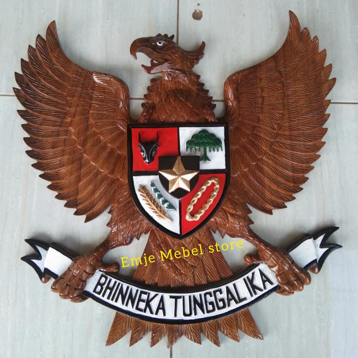 Jual lambang garuda jati jumbo ornamen hiasan dinding kayu jati - Kab ...