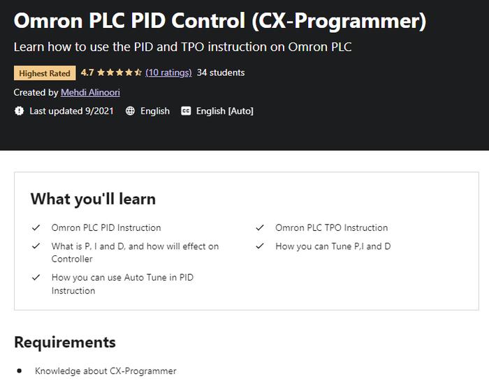 Jual Video Tutorial Omron PLC PID Control (CX-Programmer) - Kab. Bandung - RORO DESIGN | Tokopedia