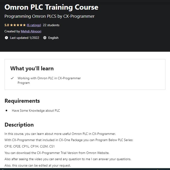 Jual Video Tutorial Omron PLC Training Course using CX-Programmer - Kab. Bandung - roro design ...
