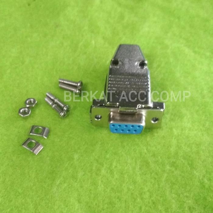 Jual CONNECTOR / KONEKTOR DB9 FEMALE + COVER BODY BESI METAL. (SET ...