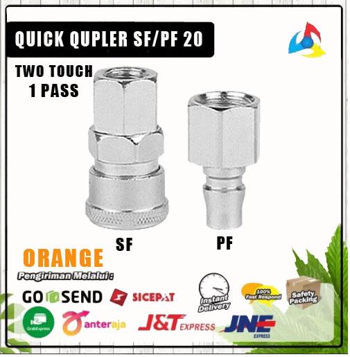 Jual Air Quick Coupler SF-20 + PF-20 / Fitting Selang Angin Kompresor ...
