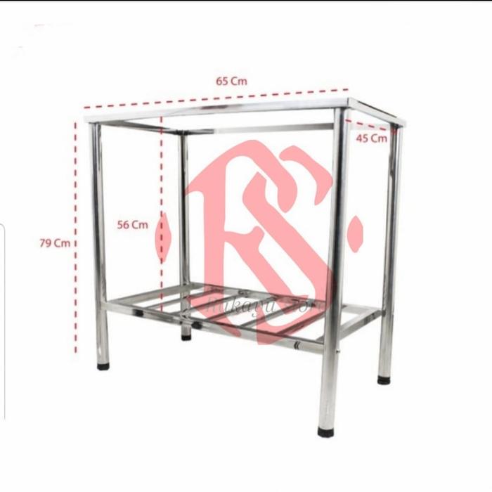 Jual KITCHEN SINK 6045 STAINLESS+KAKI/MEJA BAK CUCI PIRING PORTABLE ...