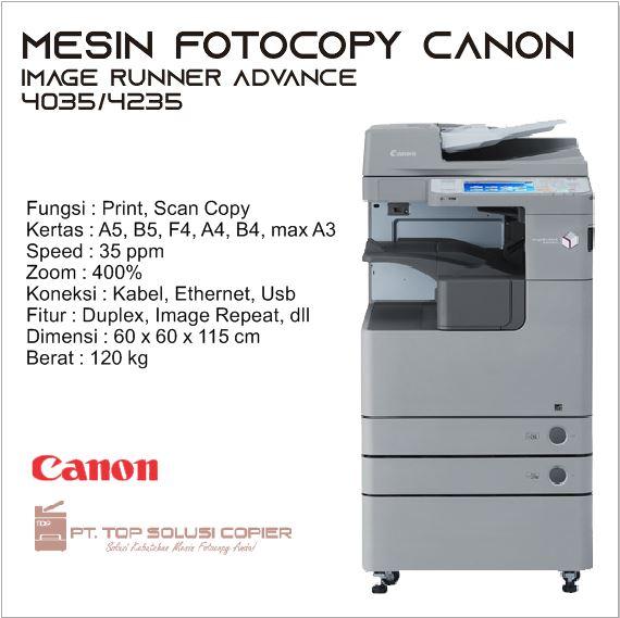 Jual Mesin Fotocopy Canon IRA 4035 4235 bisa Print Scan dan Copy [garansi] - Kab. Bandung - TOP ...
