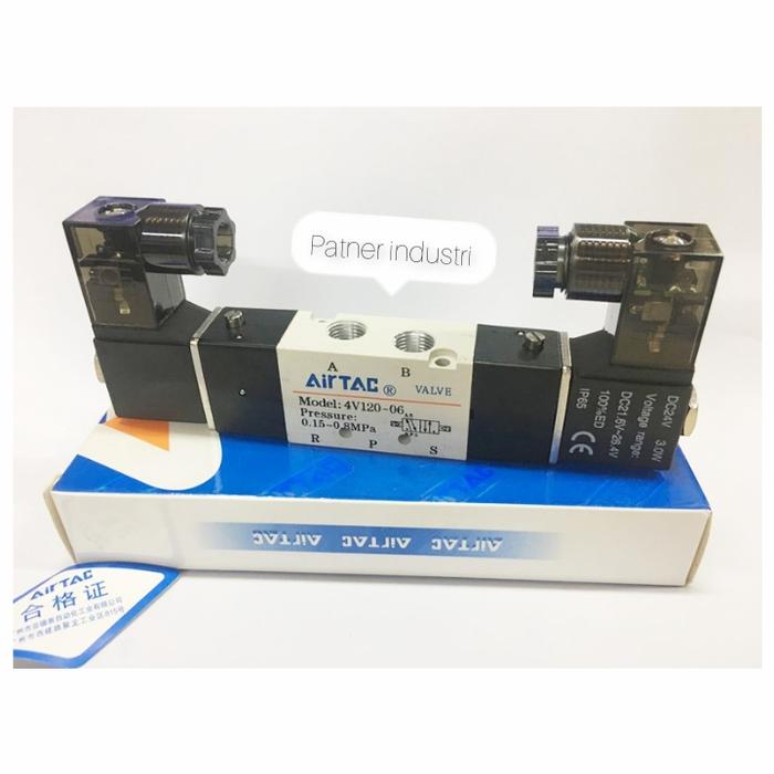 Jual Solenoid Valve Pneumatic AIRTAC Double coil 4V120-06 - Jakarta Barat - Patner Industri ...