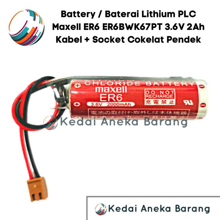 Jual Battery Baterai Lithium Maxell PLC ER6 ER6BWK67PT 3.6V Panasonic ...