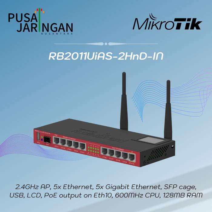 Jual MIKROTIK RB2011UiAS-2HnD-IN Router 1x SFP port, 5xLAN, 5xGbit LAN ...