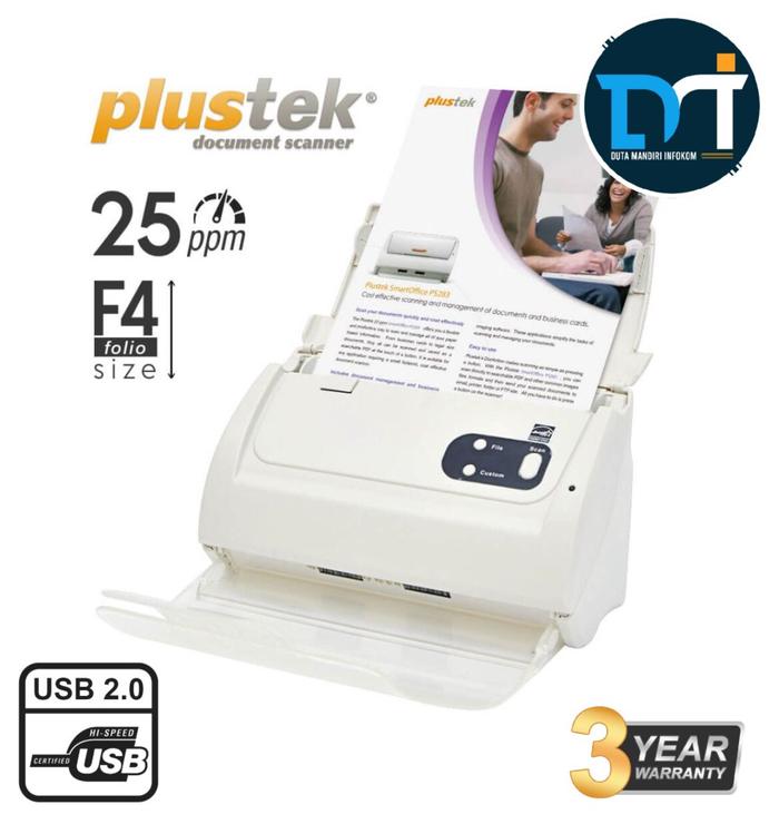 Jual Plustek SmartOffice PS283 - ADF Simplex Scanner - Jakarta Pusat ...