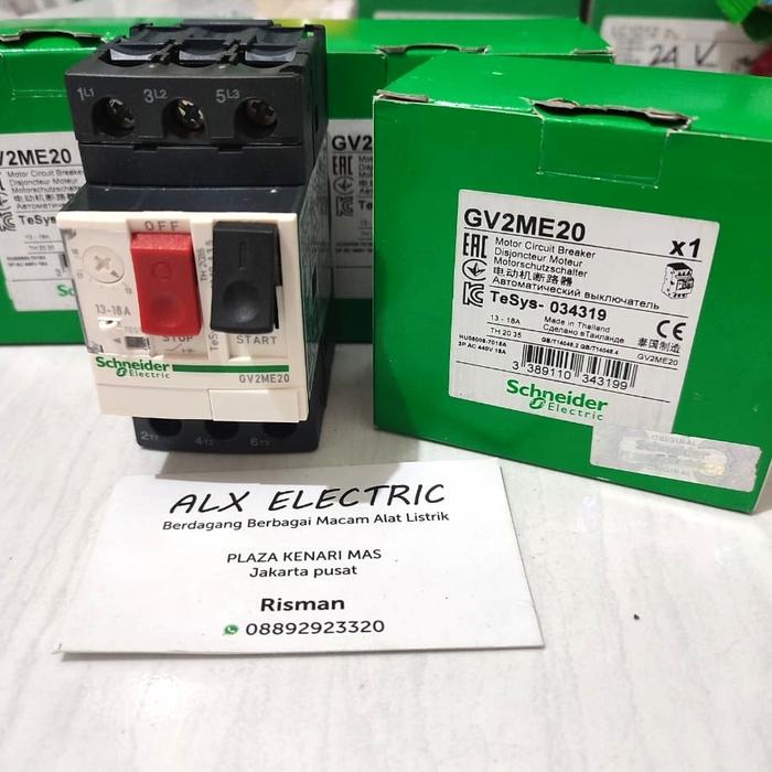 Jual SCHNEIDER GV2ME20 MOTOR CIRCUIT BREAKER GV2ME 20 ORIGINAL ...