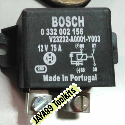 Jual Rellay Relai Relay Bosch 4 Kaki 12V 75A 0 332 002 156 Original ...