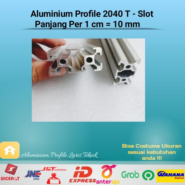 Jual Aluminium Profile 2040 T slot Silver Per 1 Cm Murah Meriah - Kab. Bekasi - Aluminium ...