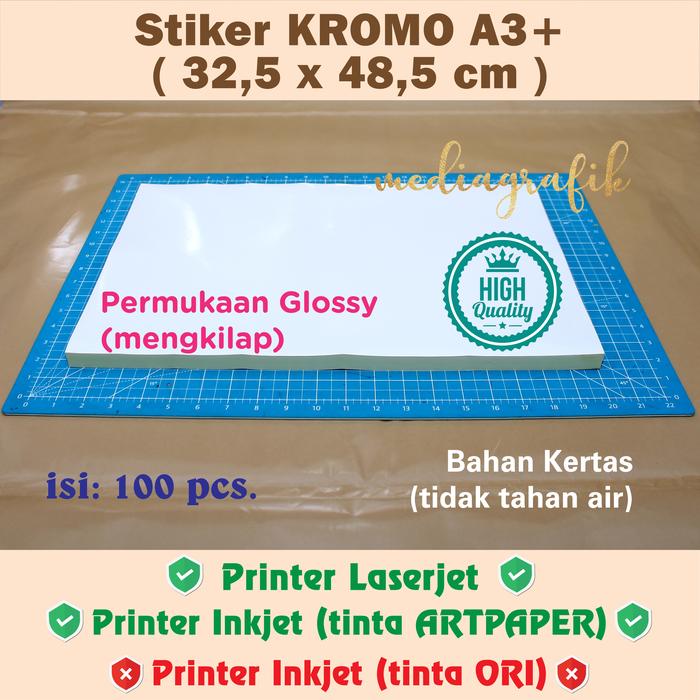 Jual STIKER KROMO A3+ Glossy Sticker CHROMO CROMO 100 lembar, BUKAN A3 ...