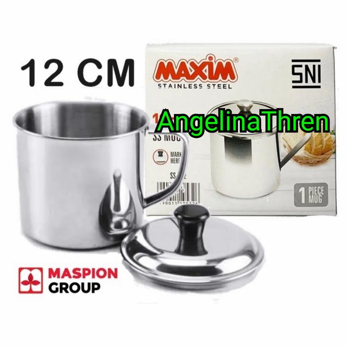 Jual Gelas Mug Stainless Steel Maxim 12CM Tebal - Chinese Mug 12 ...