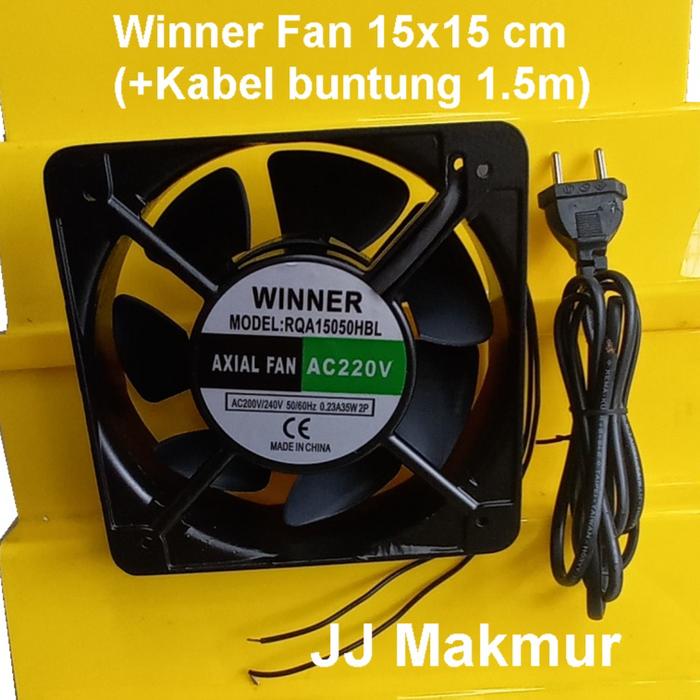 Jual Cooling Fan Winner Metal 15x15cm 220V AC Kipas Angin Besi Kotak ...