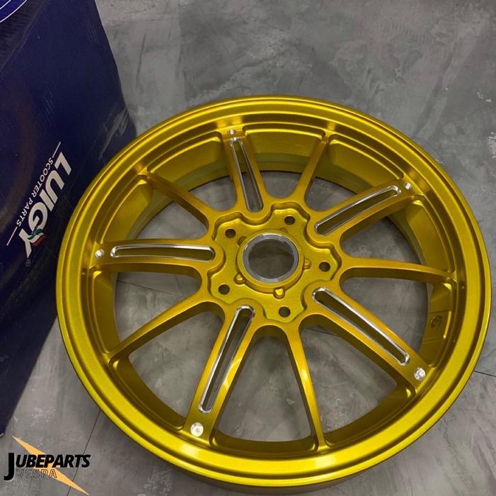 Jual velg cnc luigy ring 12 gold emas model marus drag mk vespa - Kota ...