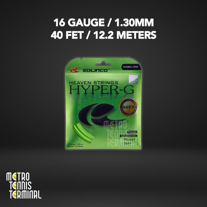 Jual Solinco Hyper G Soft 16 / 17 /18g String ( Senar Raket Tenis ) - 16g - Jakarta Pusat ...