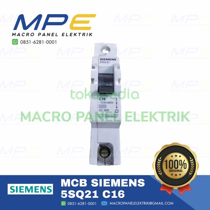 Jual MCB SIEMENS 5SQ21 C16 1P 3kA / MCB SIEMENS 5 SQ 21 16A 1 Phase ...