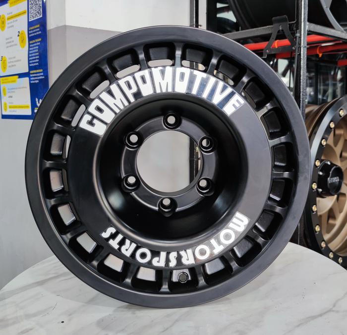 Jual Velg Compomotive Rally Ring 15 SatinBlack Hilux DC Hardtop Ford ...