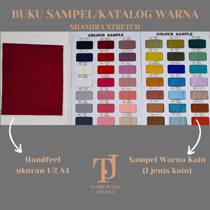 Jual Buku Katalog Warna Kain Samira Stretch / Shakila - Tumbuh Jaya ...