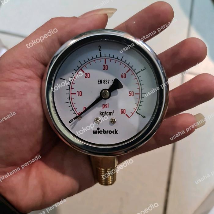 Jual Pressure Gauge Model Raket 2 1/2" x 4 kg/cm2 SS Brass Wiebrock - Jakarta Barat - usaha ...
